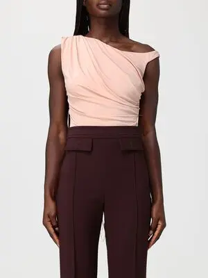 Elisabetta Franchi Draped One-shoulder Bodysuit - Natural