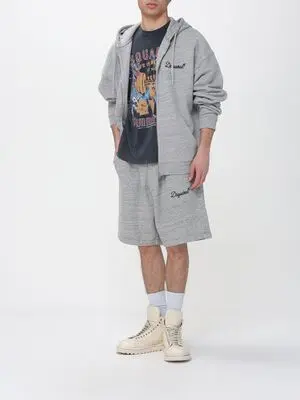Dsquared2 Cotton Zip-up Hoodie With Drawstring