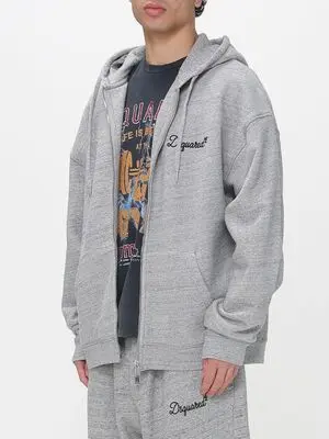 Dsquared2 Cotton Zip-up Hoodie With Drawstring