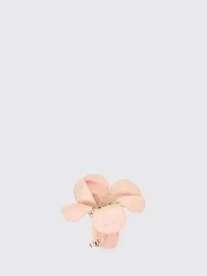Simone Rocha Leather Coin Purse With Floral Embellishment - Pink
