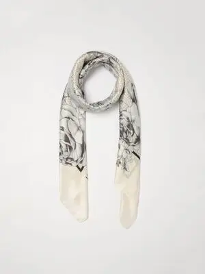 Liu Jo Peony Printed Polyester Foulard - Multicolor