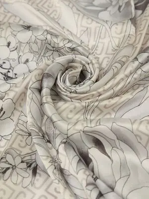 Liu Jo Peony Printed Polyester Foulard - Multicolor
