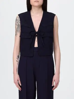 Barena Venezia Linen Blend Vest - Navy
