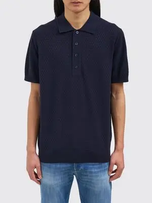 PAOLO PECORA Cotton Blend Polo Shirt - Blue