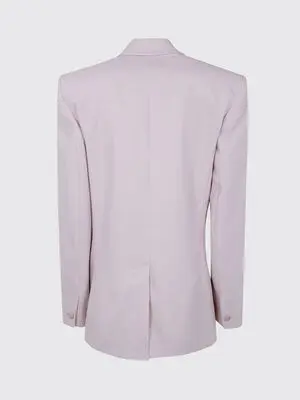 THE FRANKIE SHOP Cropped Double-breasted Wool-blend Blazer With Peak Lapels