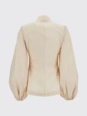 THELATEST Dalila Cotton Shirt With Mandarin Collar And Balloon Sleeves