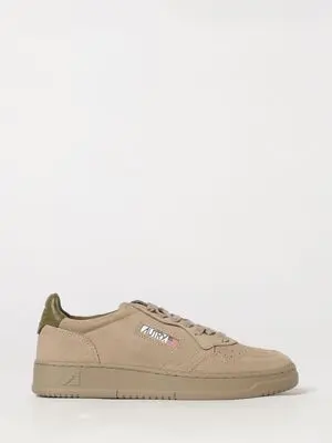 AUTRY Medalist Low Sneakers In Textured Calfskin - Beige