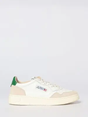 AUTRY Autry Lace-Up Suede And Leather Trainers Beige