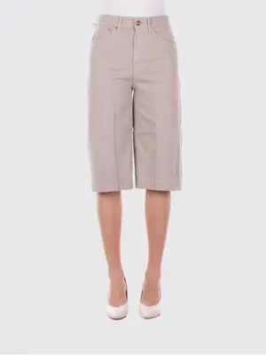 DONDUP Cropped Cotton Trousers - Beige