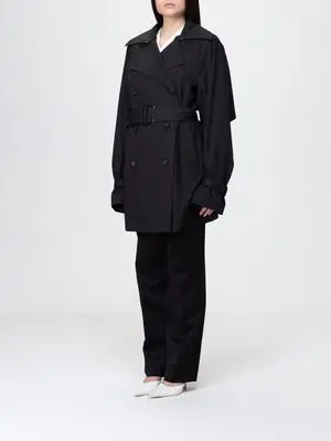 TOTEME Cotton Double-breasted Trench Coat - Black