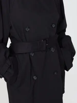 TOTEME Cotton Double-breasted Trench Coat - Black