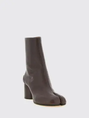 MAISON MARGIELA Tabi Lambskin Ankle Boots With Cylindrical Heel - Dark