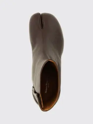 MAISON MARGIELA Tabi Lambskin Ankle Boots With Cylindrical Heel - Dark