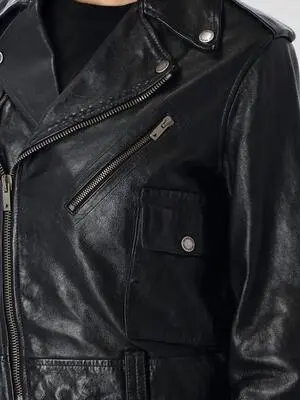 GOLDEN GOOSE Leather Moto Jacket