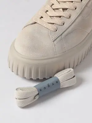 Hogan H-stripes Suede Sneakers - Grey