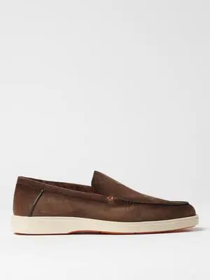 Santoni Suede Loafers - Burnt