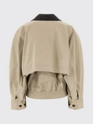Bottega Veneta Cotton Jacket With Leather Collar