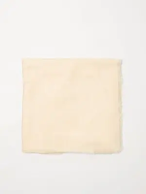 Elisabetta Franchi Viscose Blend Scarf With Jacquard Logo - Butter