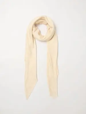 Elisabetta Franchi Viscose Blend Scarf With Jacquard Logo - Butter