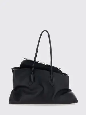 Attico Leather Shoulder Bag - Black