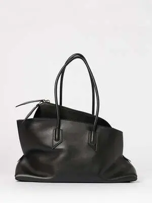 Attico Leather Shoulder Bag - Black