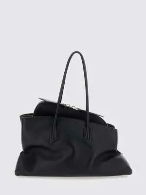 Attico Leather Shoulder Bag - Black