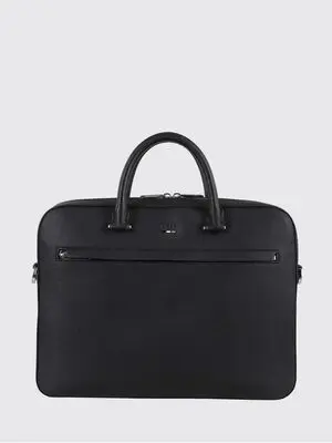BOSS Leather Briefcase With Top Handles - Black