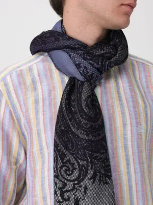 Etro Modal Blend Scarf With Paisley Jacquard