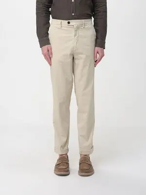 MASON'S Slim Fit Stretch Cotton Trousers - Beige