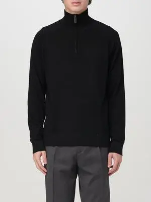 PAOLO PECORA Quarter Zip Jumper - Black