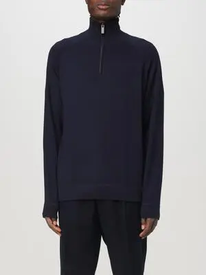 PAOLO PECORA Pullover With Quarter Zip - Blue