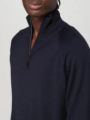PAOLO PECORA Pullover With Quarter Zip - Blue