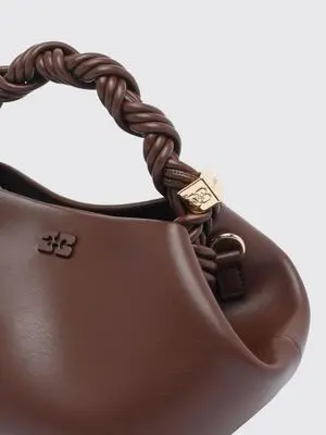 GANNI Twisted Handle Handbag - Brown