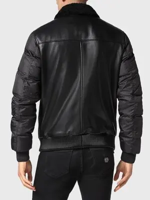 Philipp Plein Bomber Jacket With Shearling Collar