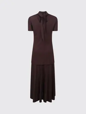 JIL SANDER Slim Fit High-neck Midi Dress - Plum