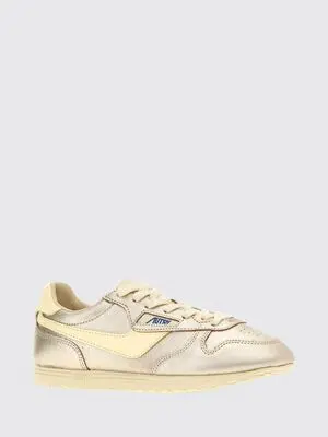 AUTRY Windspin Sneakers In Laminated Leather - Silver