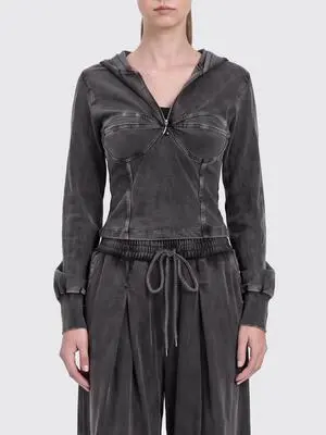 TWINSET Cotton Bustier Sweatshirt - Black