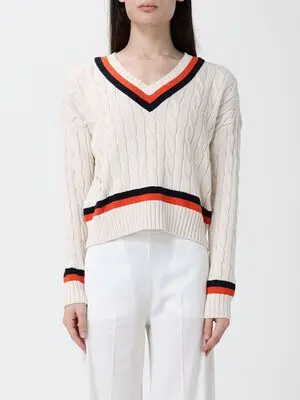 Ralph Lauren Cotton V-neck Sweater - Beige
