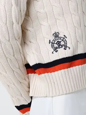 Ralph Lauren Cotton V-neck Sweater - Beige