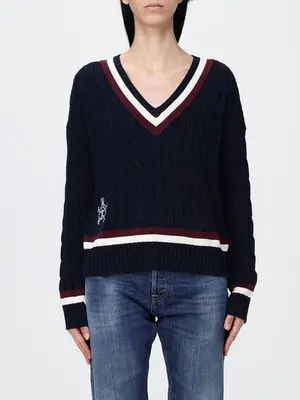 Ralph Lauren Cotton V-neck Sweater - Navy