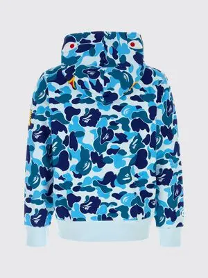 A BATHING APE Camouflage Cotton Hoodie - Blue