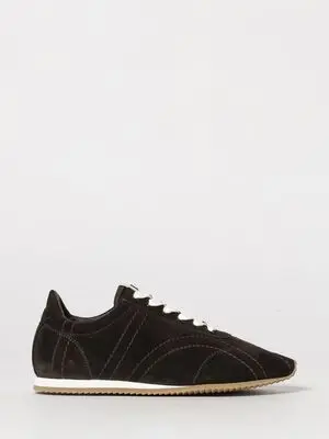 TOTEME Flex Quilted Suede Sneakers - Brown