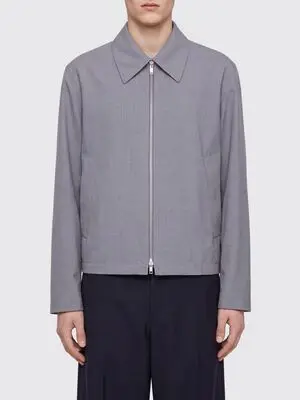 JIL SANDER Wool Shirt Jacket With Zip Closure And French Collar - Grey