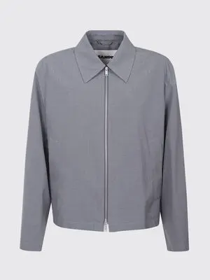 JIL SANDER Wool Shirt Jacket With Zip Closure And French Collar