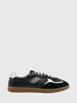 ALOHAS Tb.490 Grained Leather And Suede Sneakers - Black