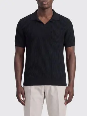 ROBERTO COLLINA Knitted Polo Shirt - Black