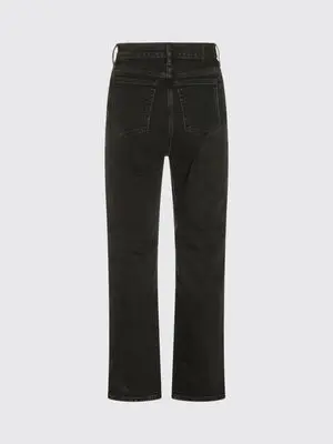 ANINE BING Jane High-waisted Cropped Jeans In Stretch Denim - Grey