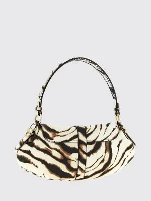 GANNI B-kat Zebra-print Recycled Leather Shoulder Bag - Multicolor