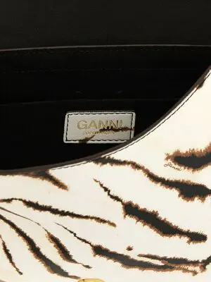 GANNI B-kat Zebra-print Recycled Leather Shoulder Bag - Multicolor