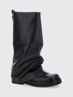 Attico Flat Ankle Boots - Black